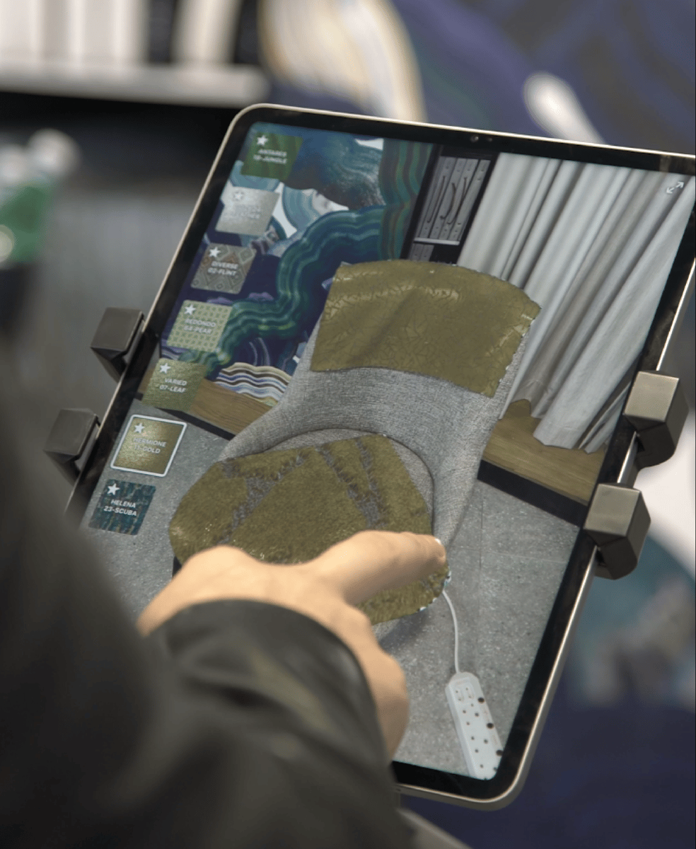 Augmented reality in home fabric selection
